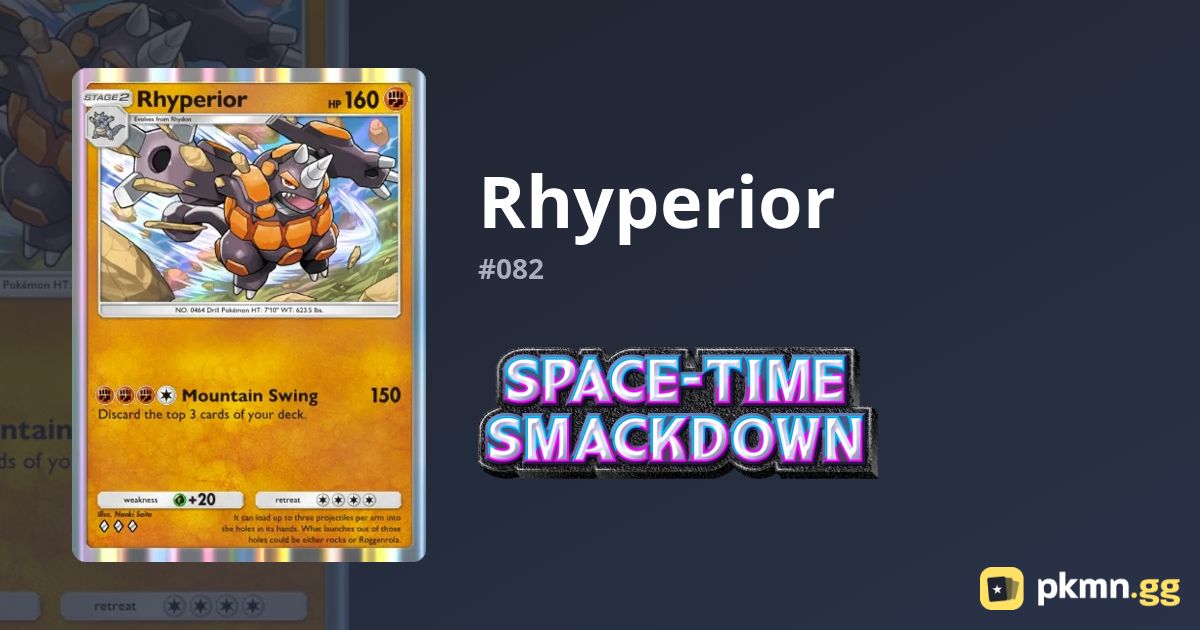 Rhyperior 082 Space-Time Smackdown | pkmn.gg