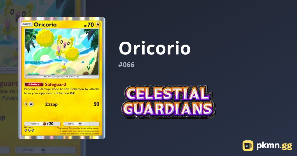 Oricorio 066 Celestial Guardians | pkmn.gg