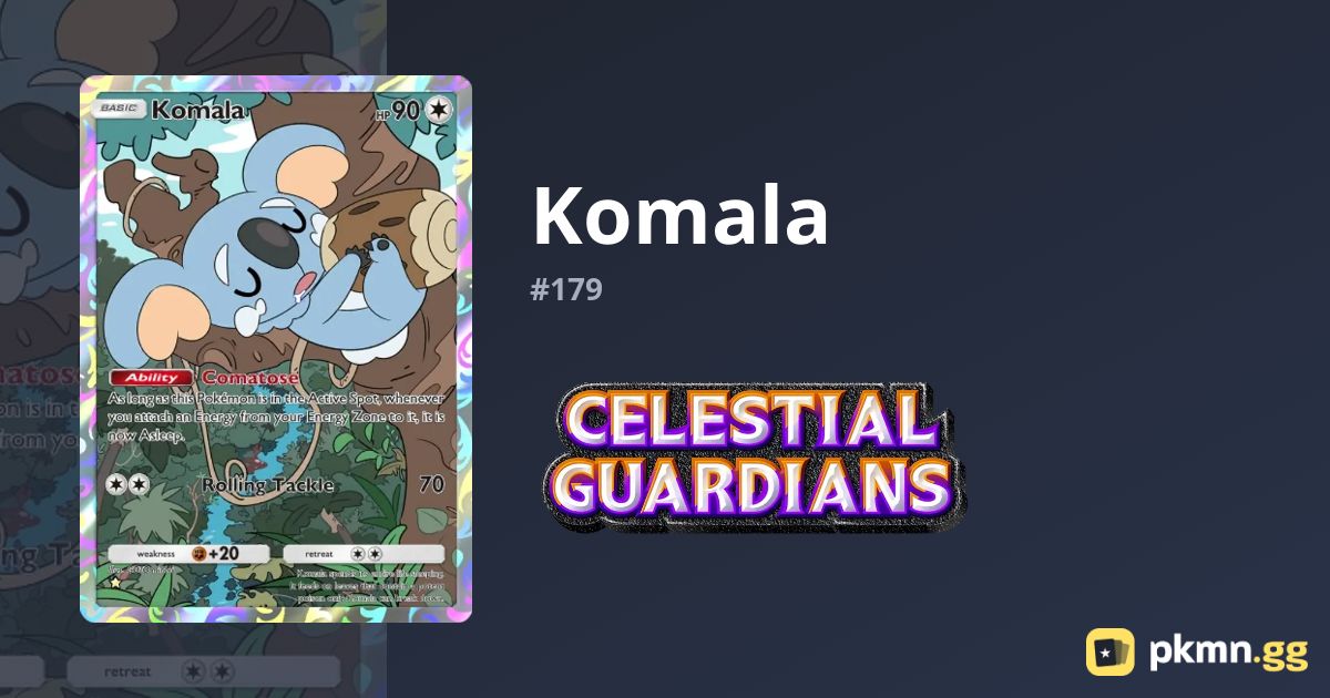 Komala 179 Celestial Guardians | pkmn.gg