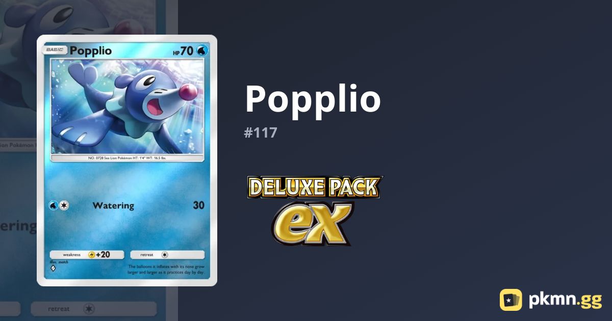 Popplio 117 Deluxe Pack ex | pkmn.gg