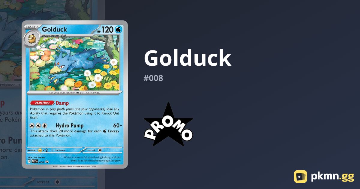 Golduck 008 ME Black Star Promos | pkmn.gg