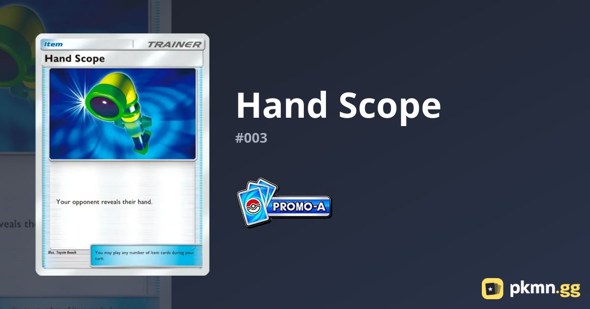 Hand Scope 003 Promo-A | pkmn.gg