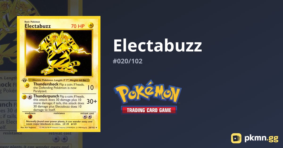Electabuzz #020/102 Base | pkmn.gg