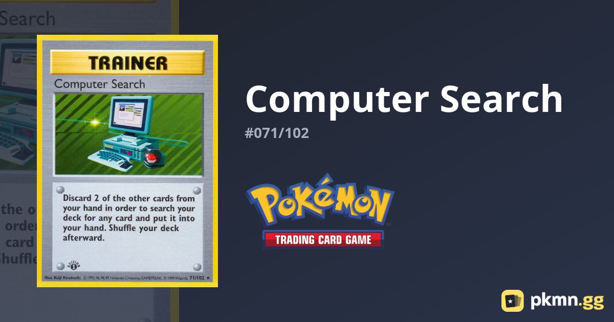Computer Search #071/102 Base | pkmn.gg