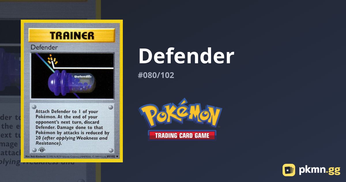 Defender #080/102 Base | pkmn.gg