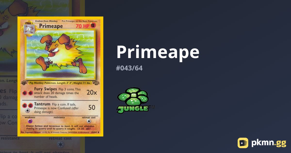 Primeape #043/64 Jungle | pkmn.gg