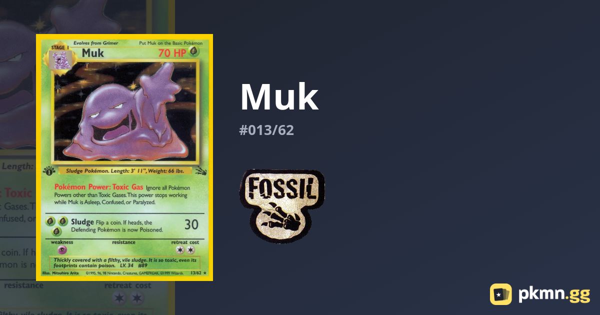 Muk #013/62 Fossil | pkmn.gg