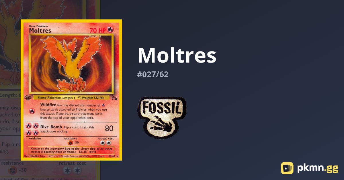 Moltres #027/62 Fossil | pkmn.gg