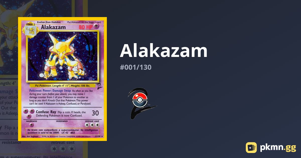 Alakazam #001/130 Base Set 2 | pkmn.gg