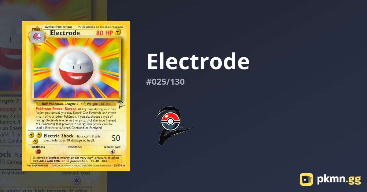 Electrode #025/130 Base Set 2 | pkmn.gg