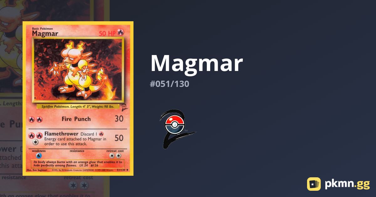 Magmar #051/130 Base Set 2 | pkmn.gg