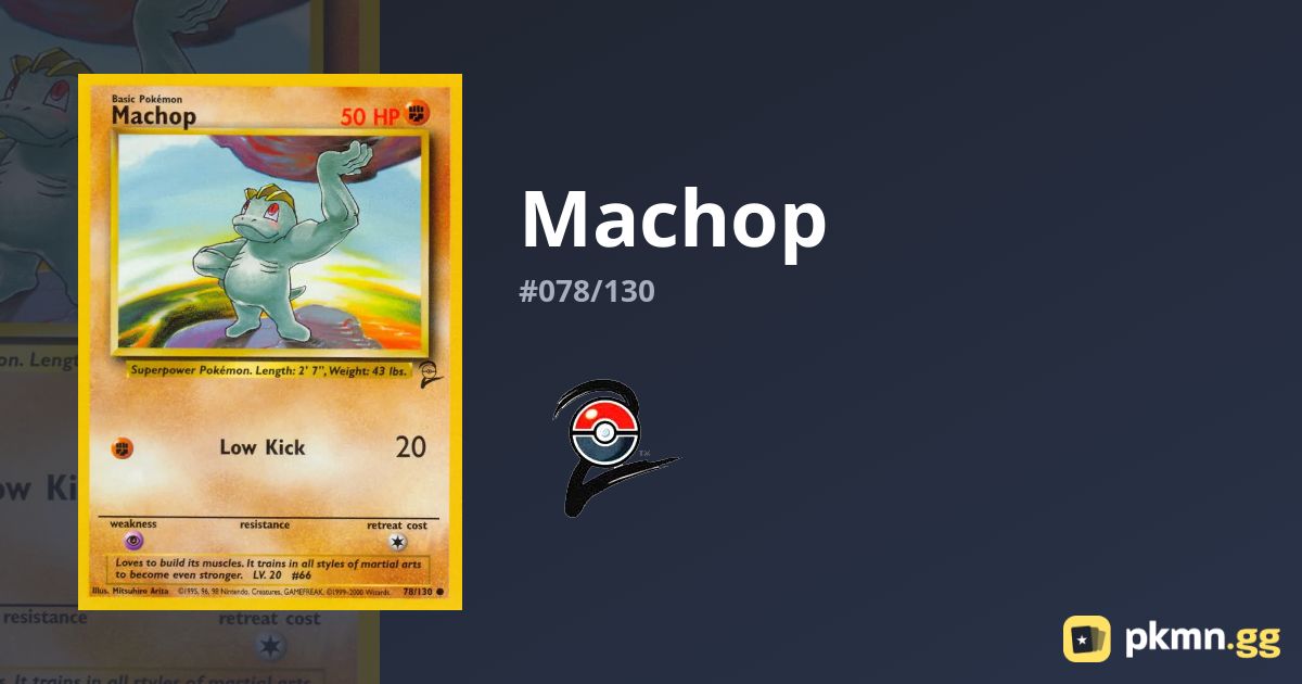 Machop #078/130 Base Set 2 | pkmn.gg
