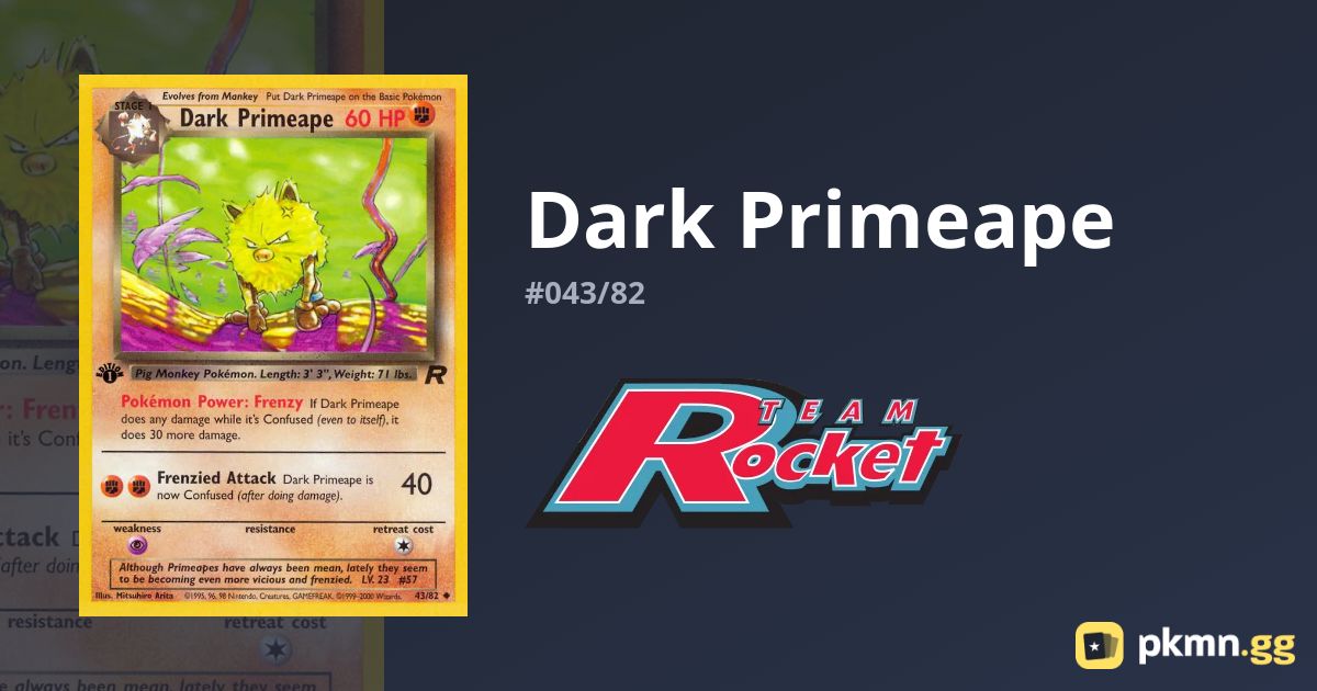 Dark Primeape #043/82 Team Rocket | pkmn.gg