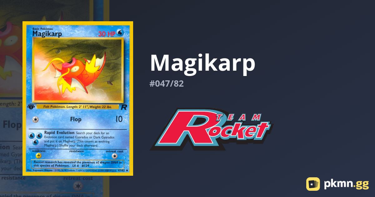 Magikarp #047/82 Team Rocket | pkmn.gg