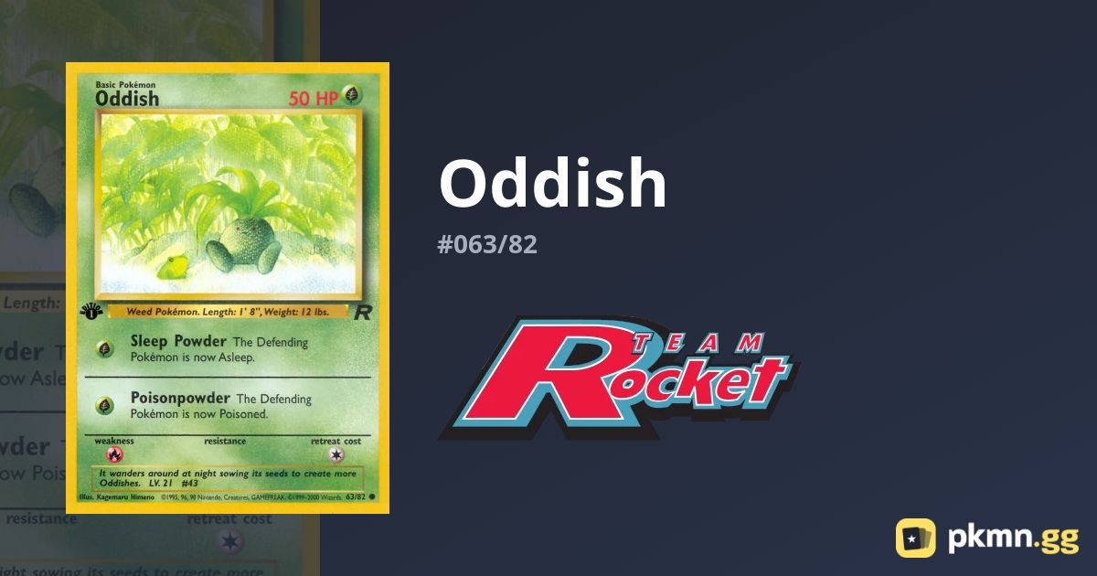 Oddish #063/82 Team Rocket | pkmn.gg