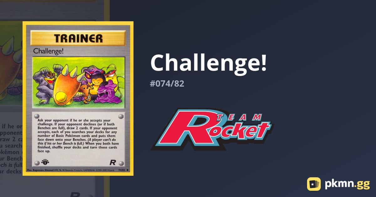 Challenge! #074/82 Team Rocket | pkmn.gg