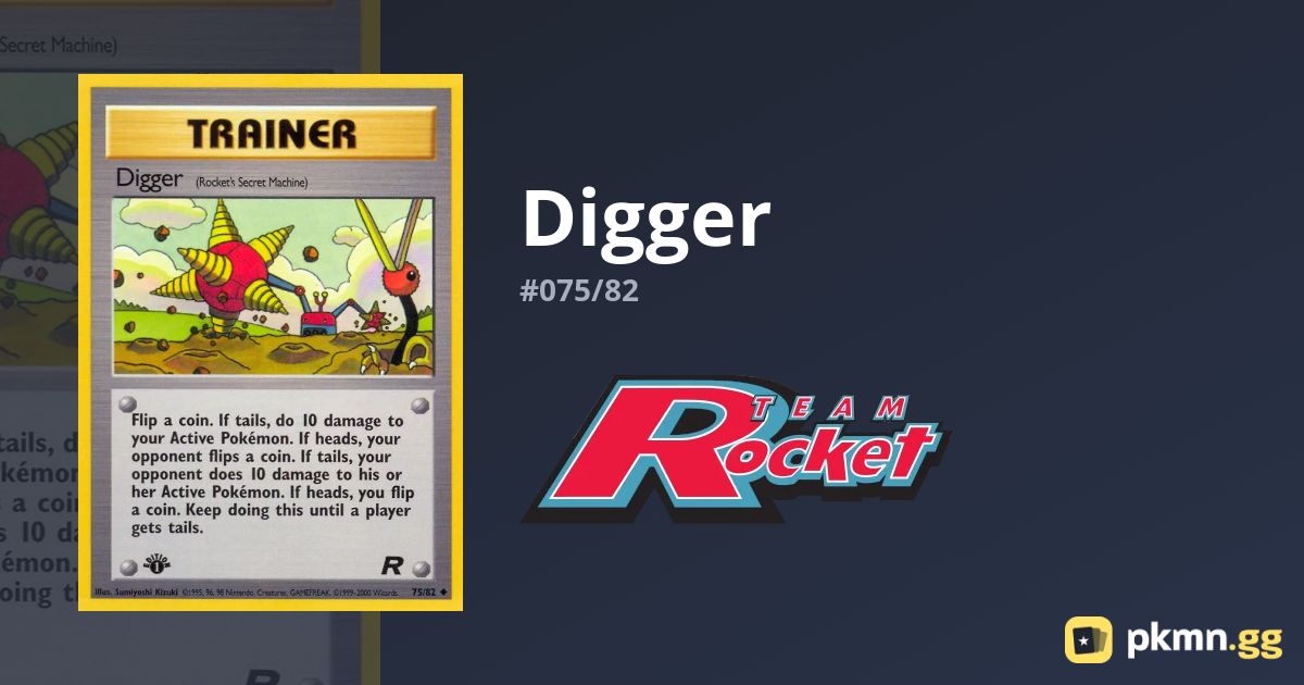 Digger #075/82 Team Rocket | pkmn.gg