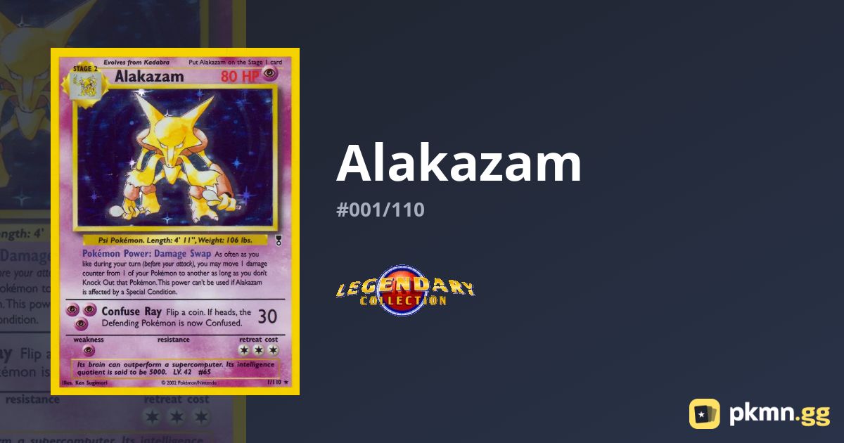 Alakazam #001/110 Legendary Collection | pkmn.gg
