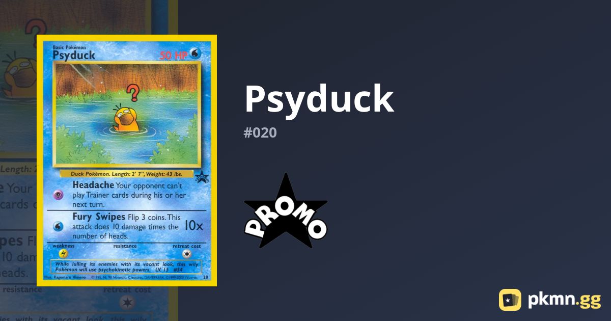Psyduck 020 Wizards Black Star Promos | pkmn.gg