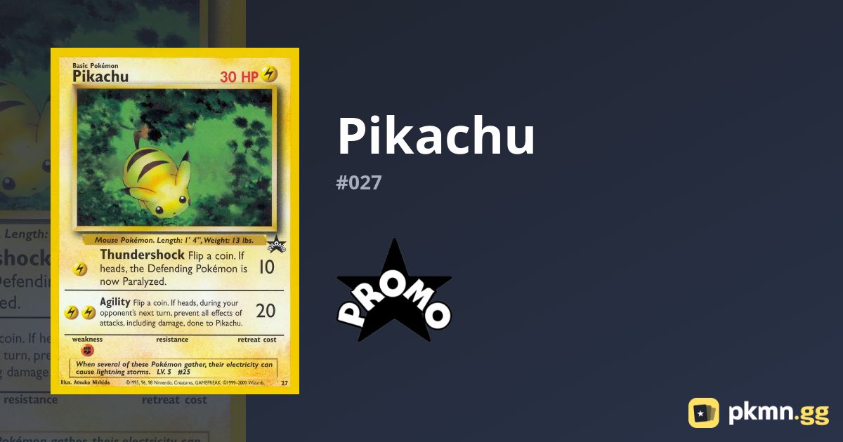 Pikachu 027 Wizards Black Star Promos | pkmn.gg