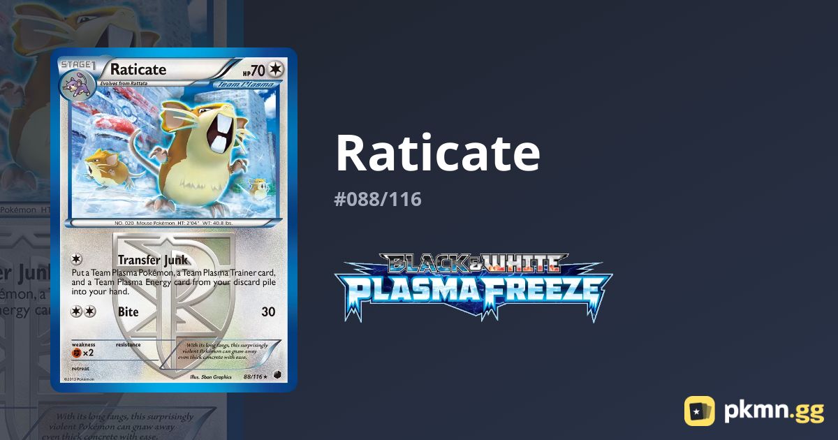 Raticate #088/116 Plasma Freeze | pkmn.gg