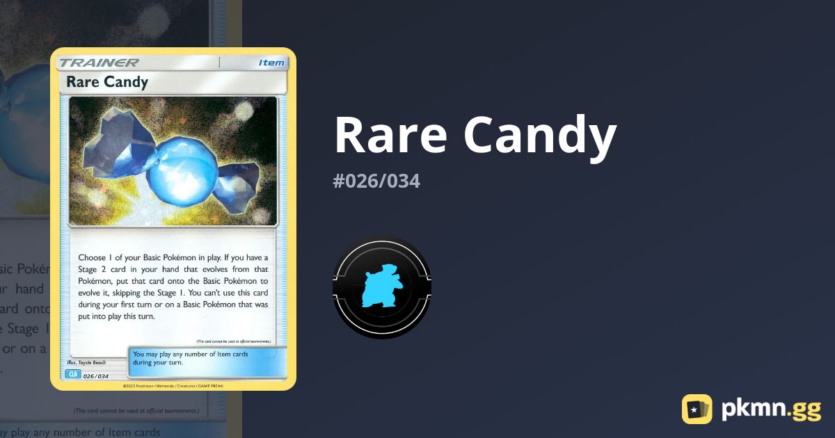Rare Candy #026/034 Pokémon TCG Classic - Blastoise | pkmn.gg