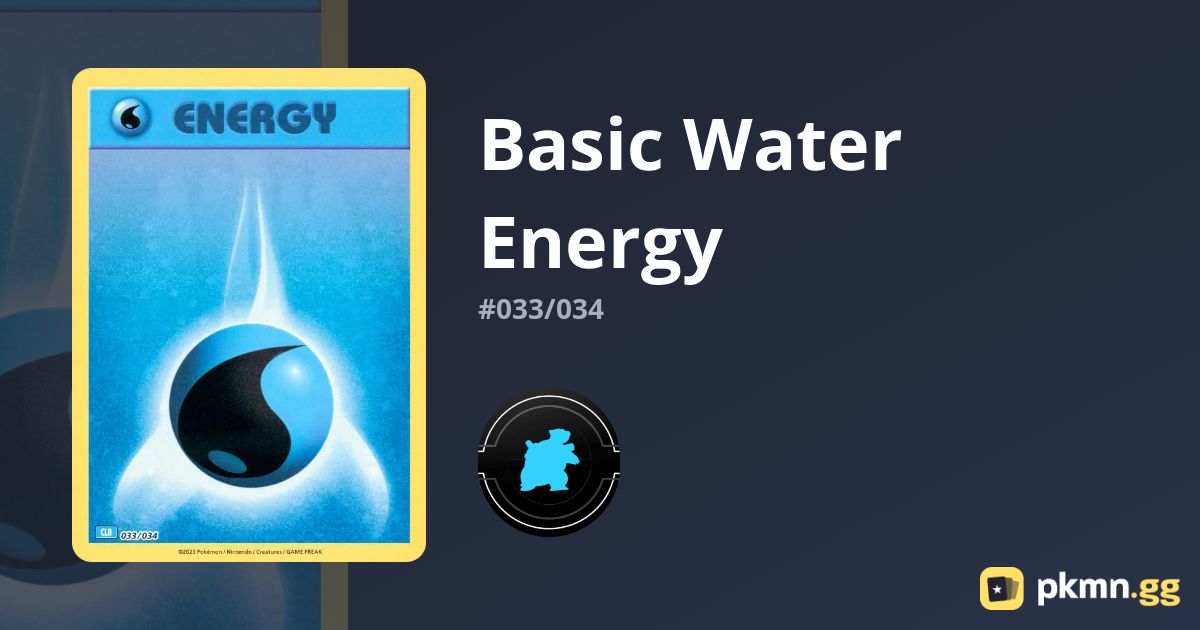Basic Water Energy #033/034 Pokémon TCG Classic - Blastoise | pkmn.gg