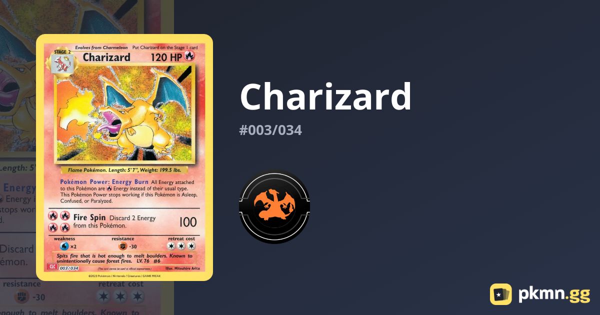 Charizard #003/034 Pokémon TCG Classic - Charizard | pkmn.gg