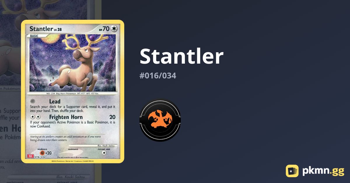 Stantler #016/034 Pokémon TCG Classic - Charizard | pkmn.gg