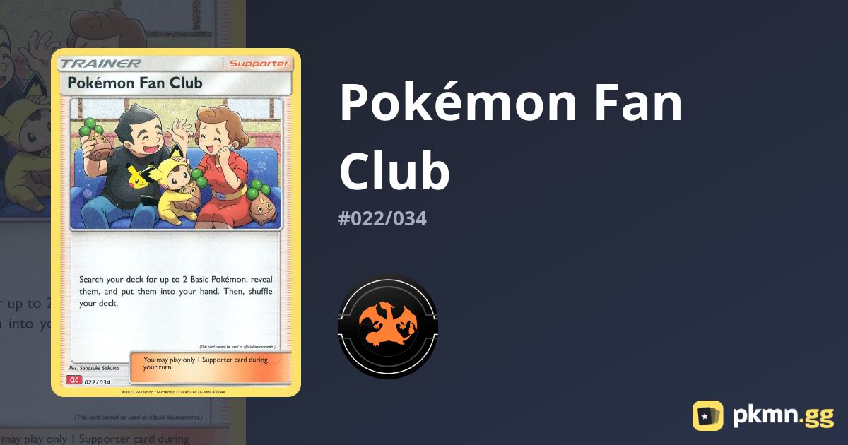Pokémon Fan Club #022/034 Pokémon TCG Classic - Charizard | pkmn.gg
