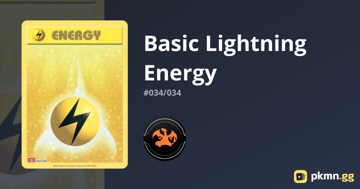 Basic Lightning Energy #034/034 Pokémon TCG Classic - Charizard | pkmn.gg