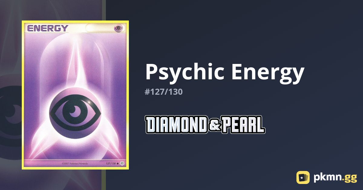 Psychic Energy #127/130 Diamond & Pearl | pkmn.gg