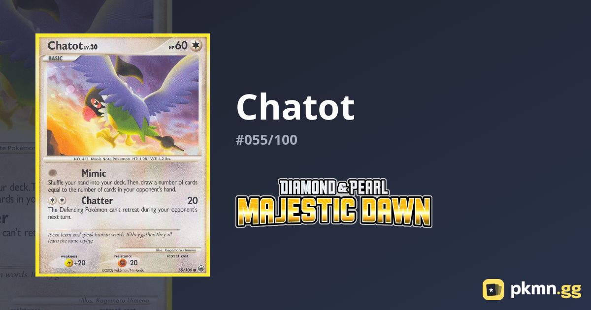 Chatot #055/100 Majestic Dawn | pkmn.gg