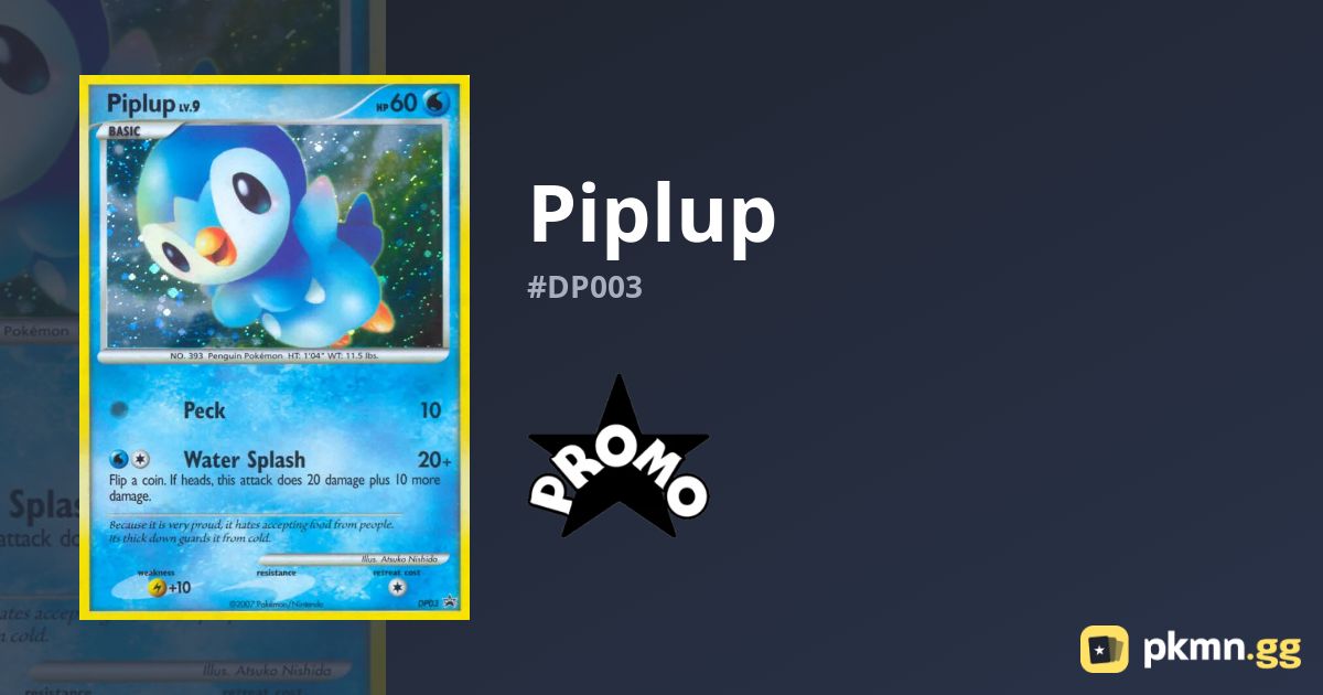 Piplup DP003 DP Black Star Promos | pkmn.gg