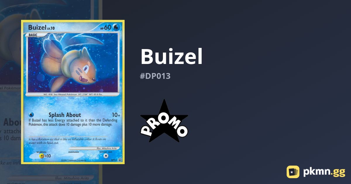 Buizel DP013 DP Black Star Promos | pkmn.gg