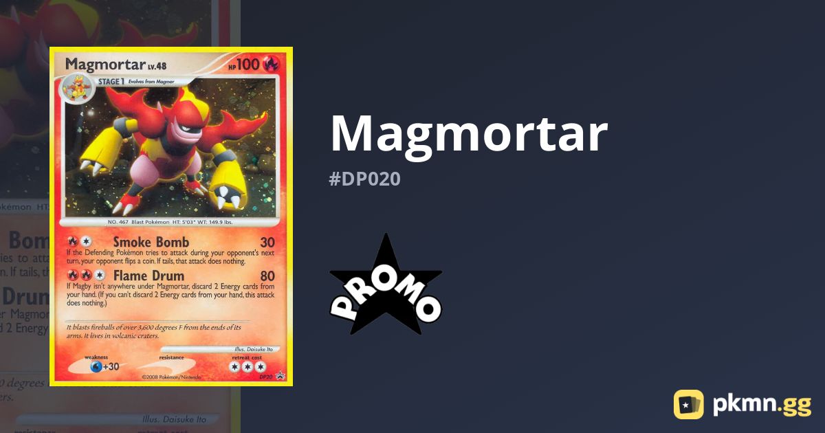 Magmortar DP020 DP Black Star Promos | pkmn.gg