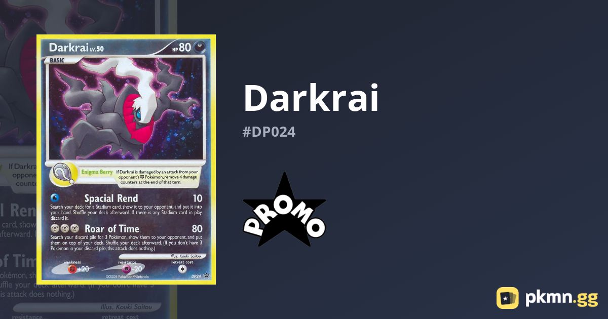 Darkrai DP024 DP Black Star Promos | pkmn.gg