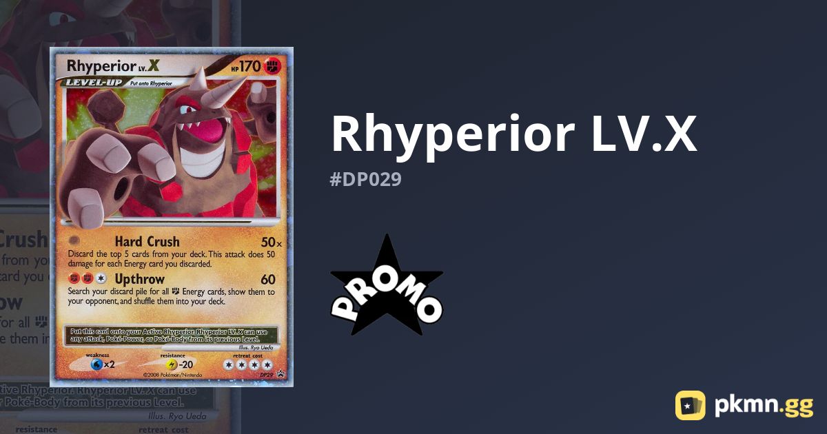 Rhyperior LV.X DP029 DP Black Star Promos | pkmn.gg