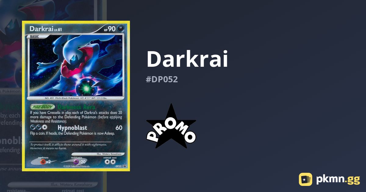 Darkrai DP052 DP Black Star Promos | pkmn.gg