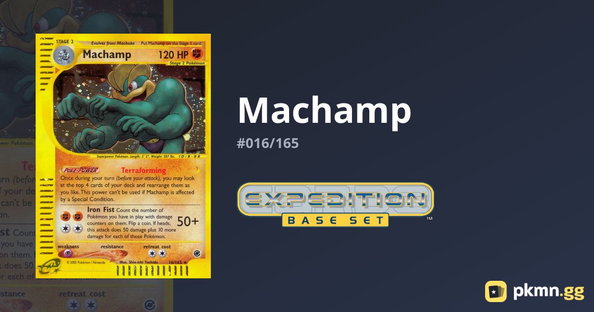 Machamp #016/165 Expedition Base Set | pkmn.gg