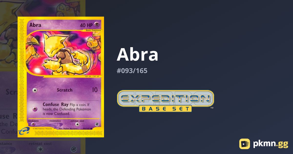 Abra #093/165 Expedition Base Set | pkmn.gg