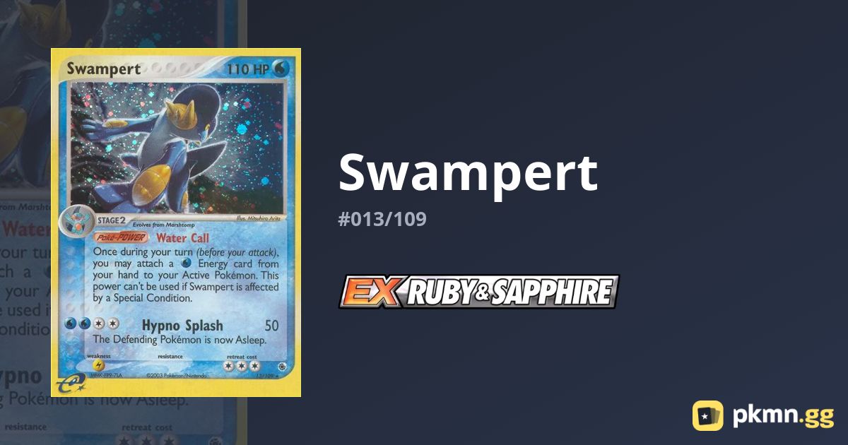 Swampert #013/109 Ruby & Sapphire | pkmn.gg