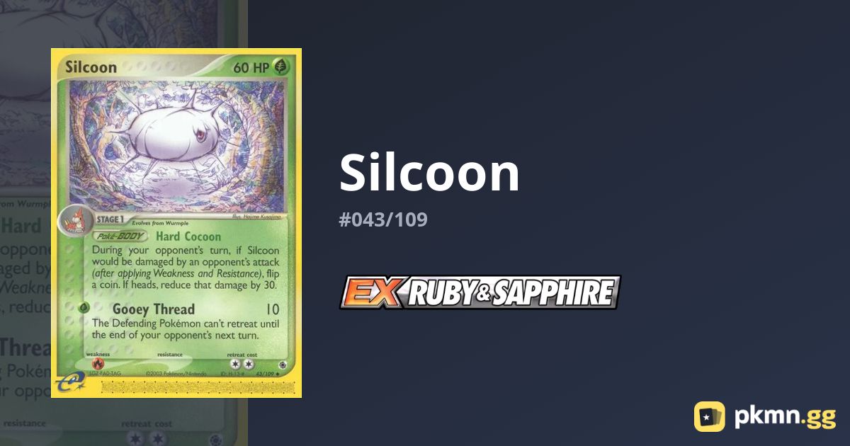 Silcoon #043/109 Ruby & Sapphire | pkmn.gg