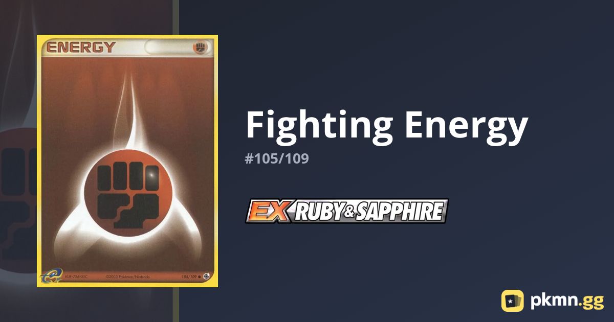 Fighting Energy #105/109 Ruby & Sapphire | pkmn.gg