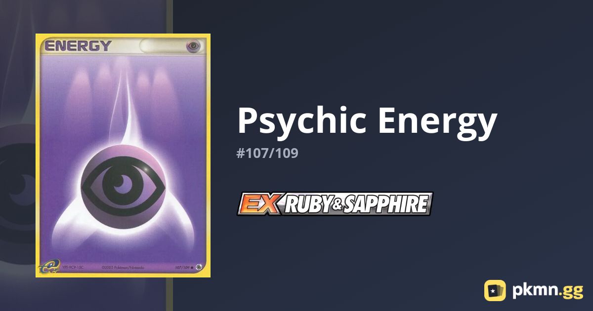 Psychic Energy #107/109 Ruby & Sapphire | pkmn.gg