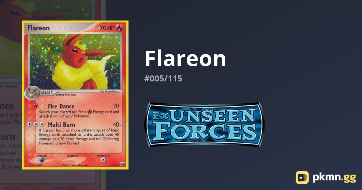 Flareon #005/115 Unseen Forces | pkmn.gg