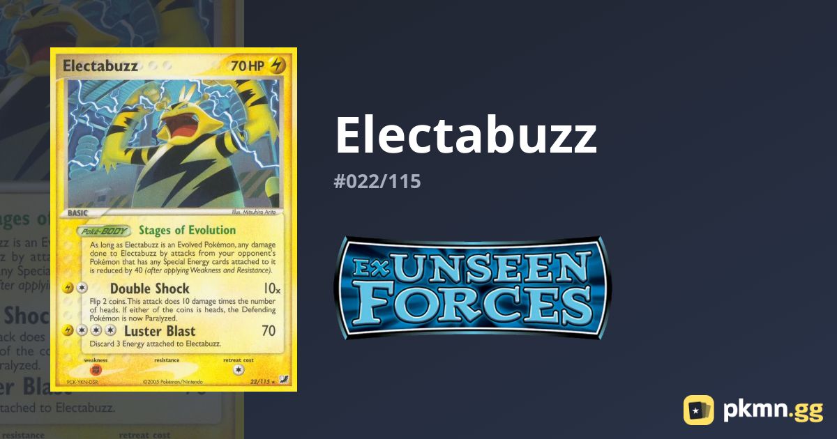 Electabuzz #022/115 Unseen Forces | pkmn.gg