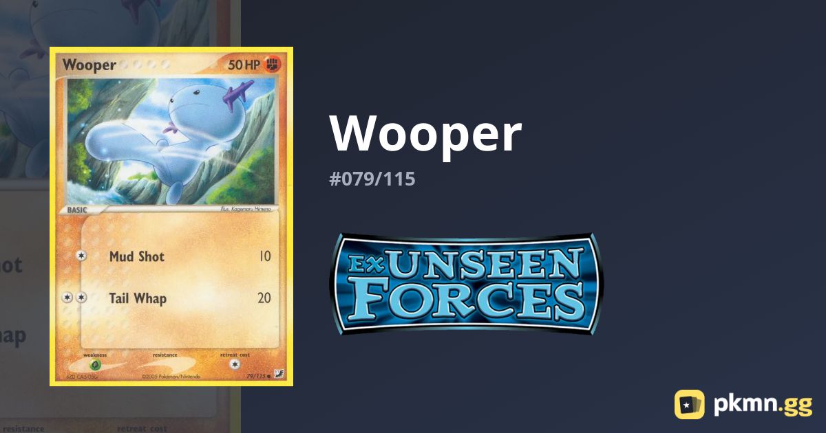 Wooper #079/115 Unseen Forces | pkmn.gg