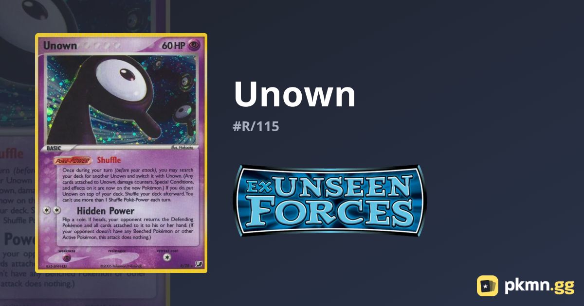Unown #R/115 Unseen Forces | pkmn.gg