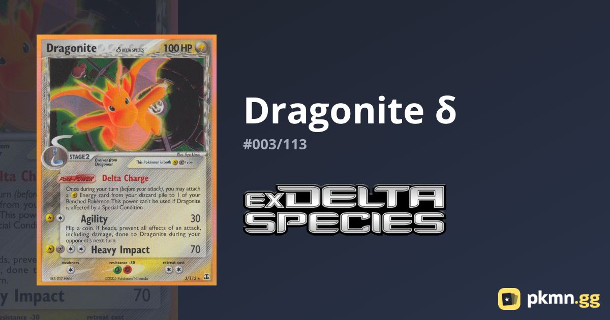 Dragonite δ #003/113 Delta Species | pkmn.gg
